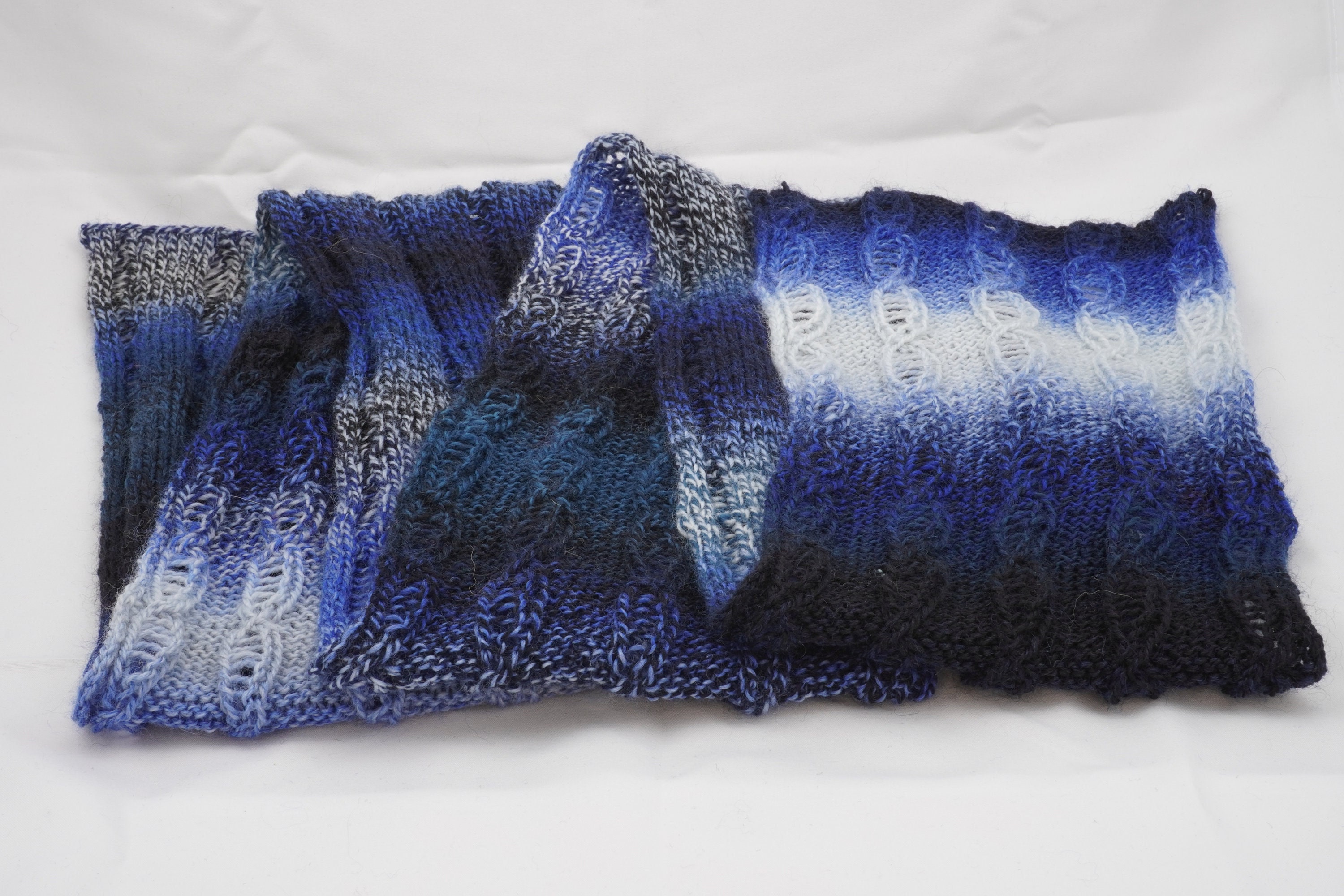 Handknit Embossed Drop-stitch Scarf - Etsy