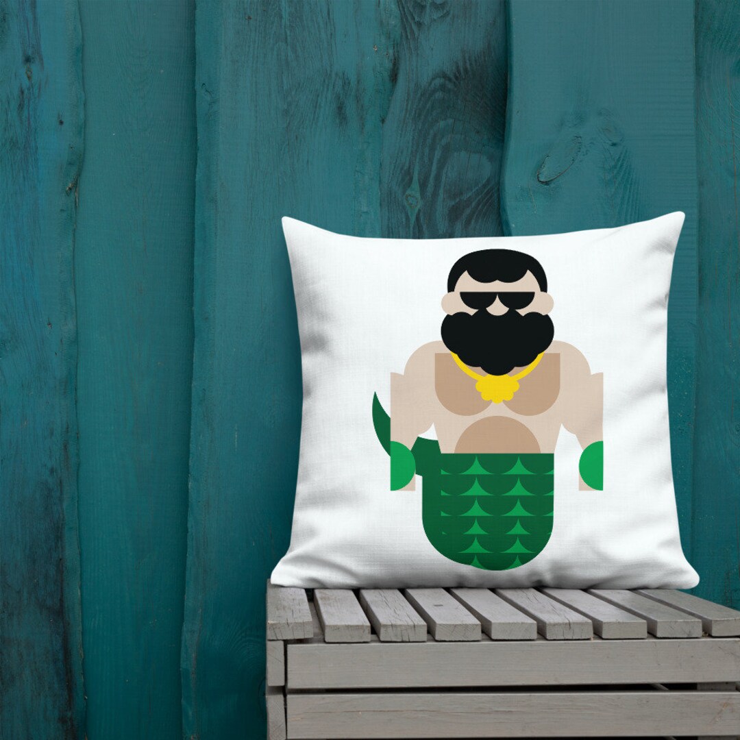 Gay Pride Merman 22x22 Pillow Triton - Etsy