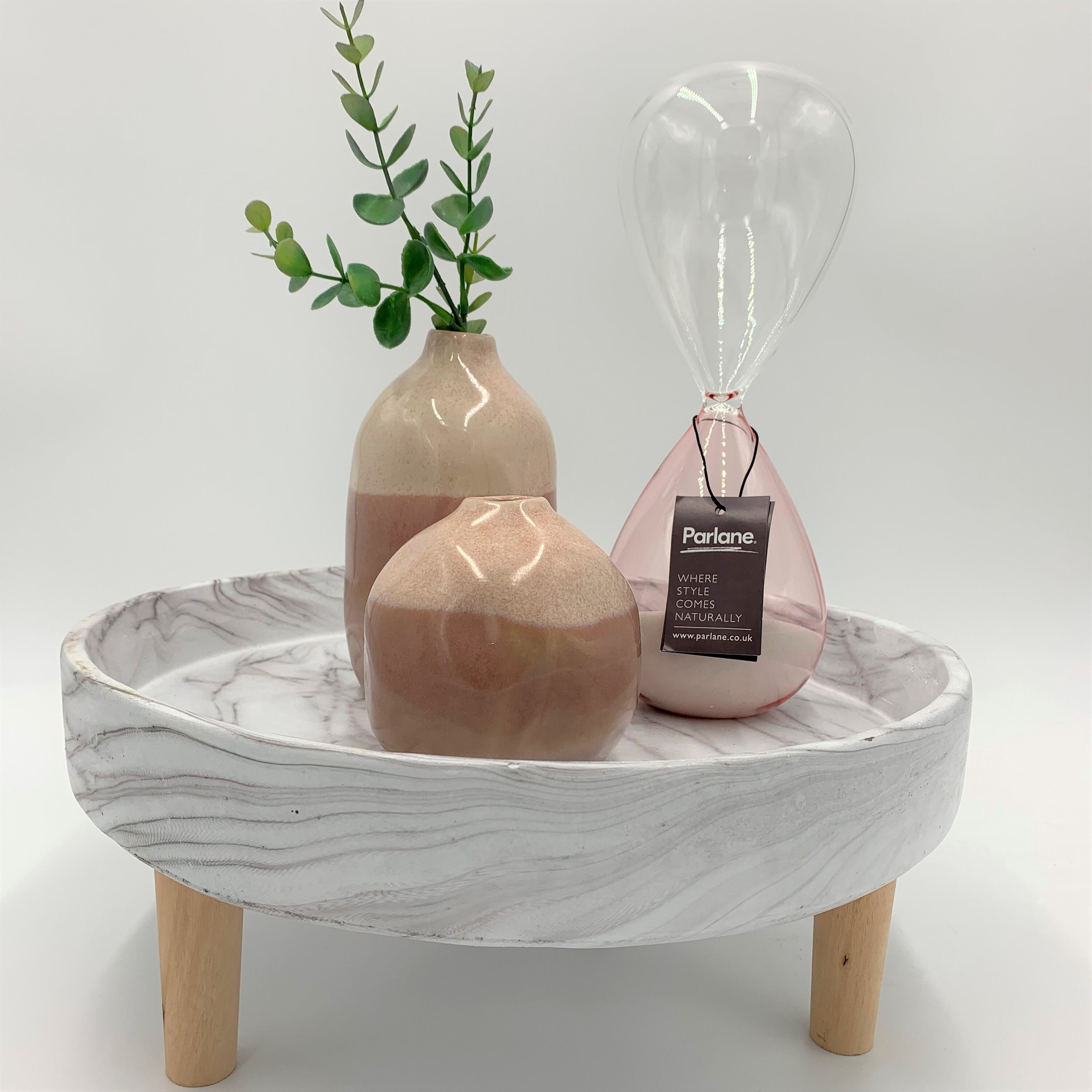 Pair of Pink Ceramic Vases by Parlane - Etsy