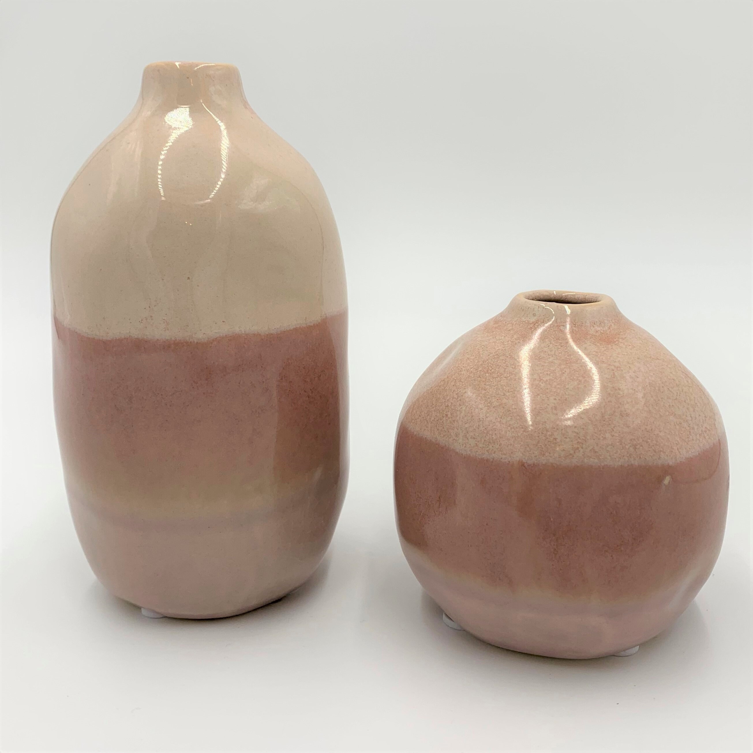 Pair of Pink Ceramic Vases by Parlane - Etsy