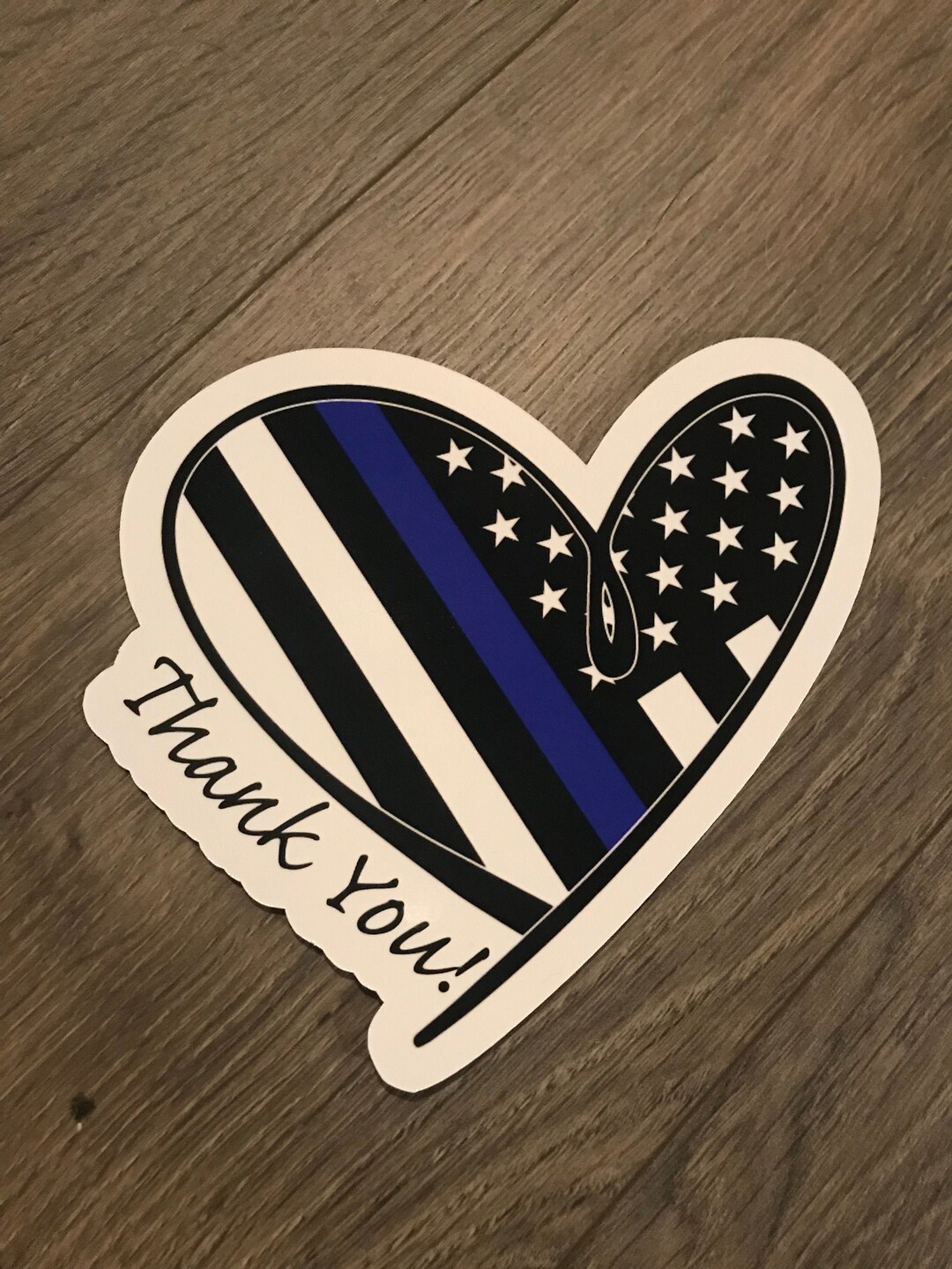 Thin Blue Line, Thank You Vinyl Stickers - Etsy