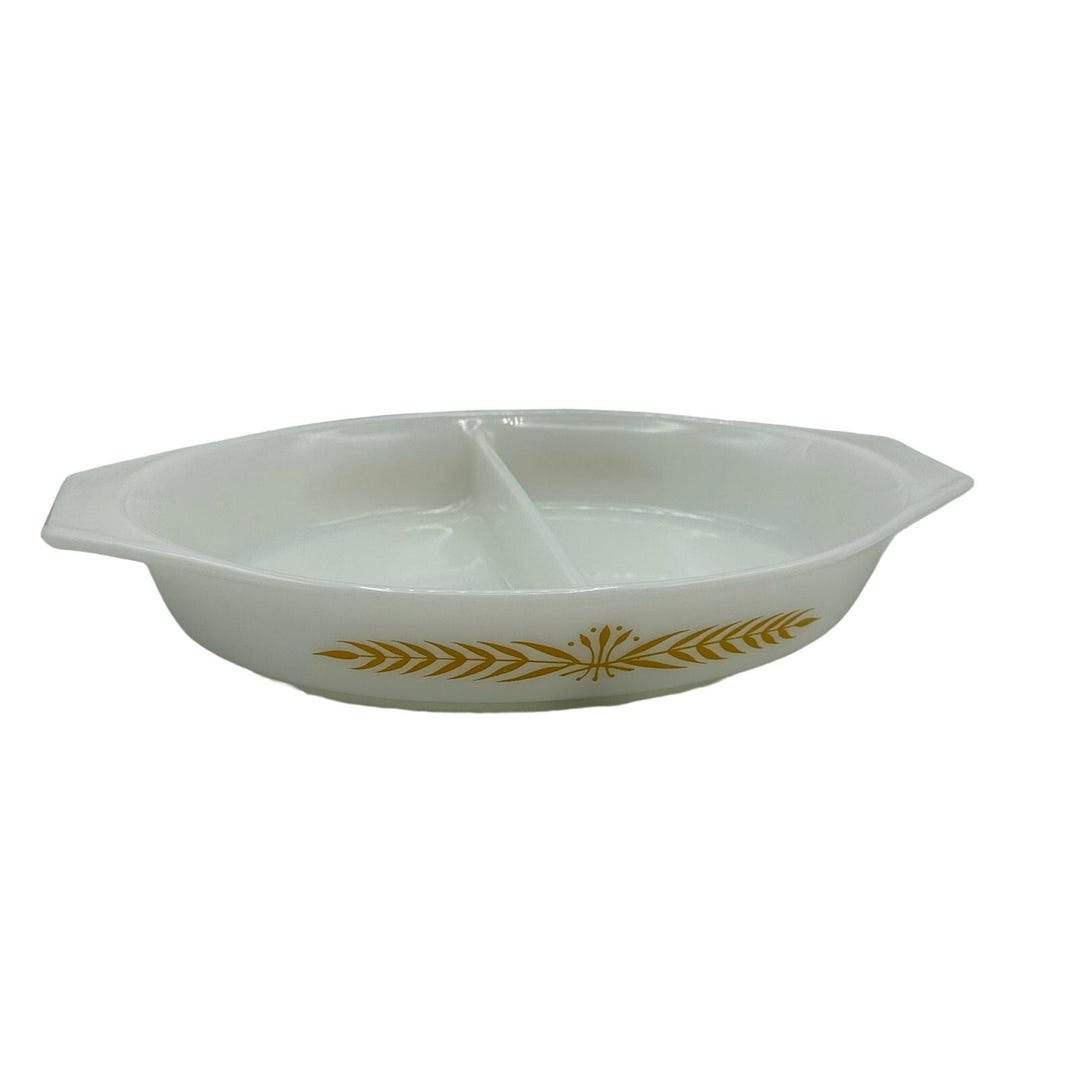 Vintage Pyrex Promotional Royal Wheat Divided Dish - 1.5 Quart - Etsy