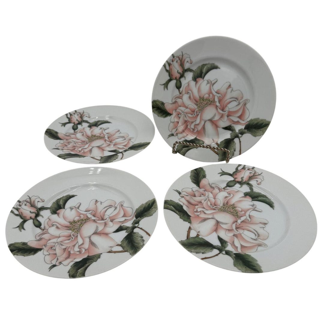 Vintage Salad Plates in Summer Rose by Fitz and Floyd Set of 4, 7.5 ...