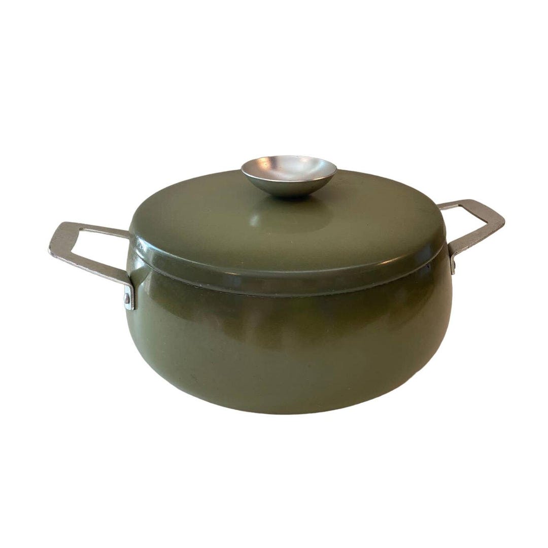 Vintage MCM Green Regal Ware Nonstick Dutch Oven Aluminum W Lid and ...