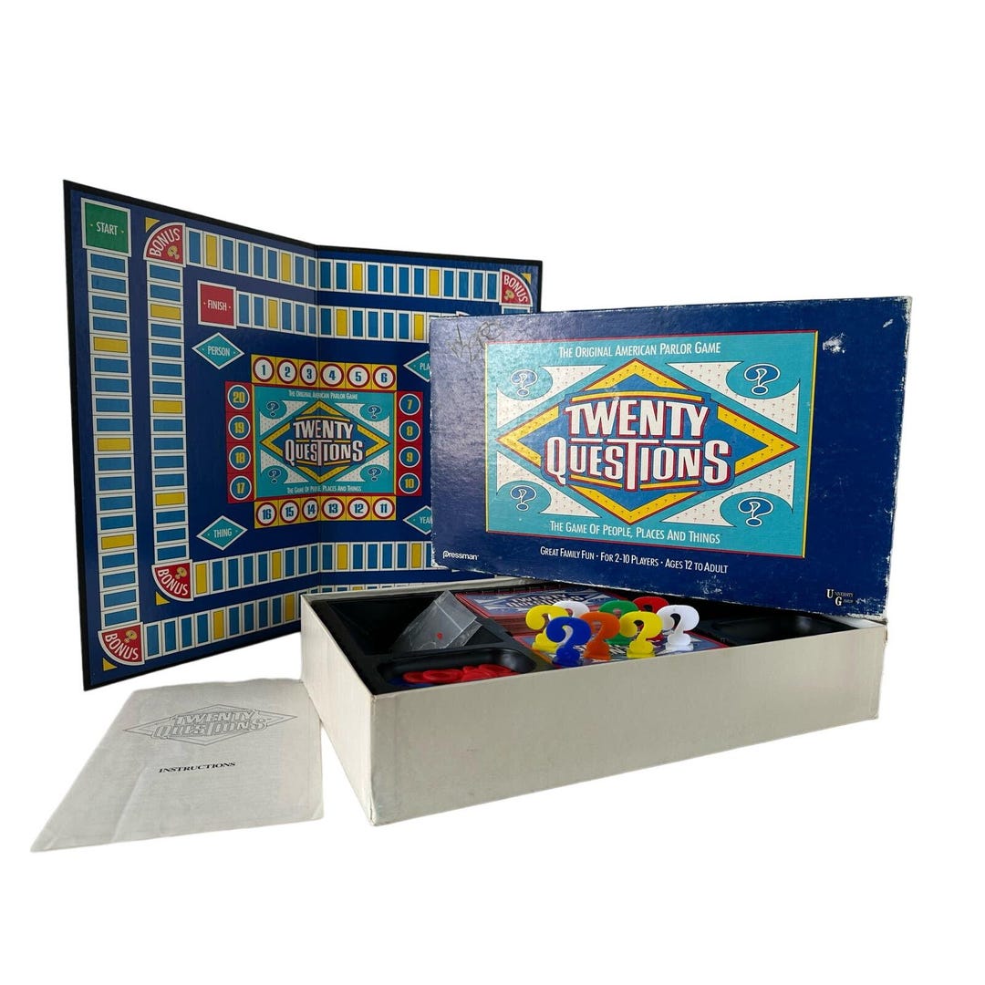 Vintage Twenty Questions Board Game of People Places & Things, Pressman ...