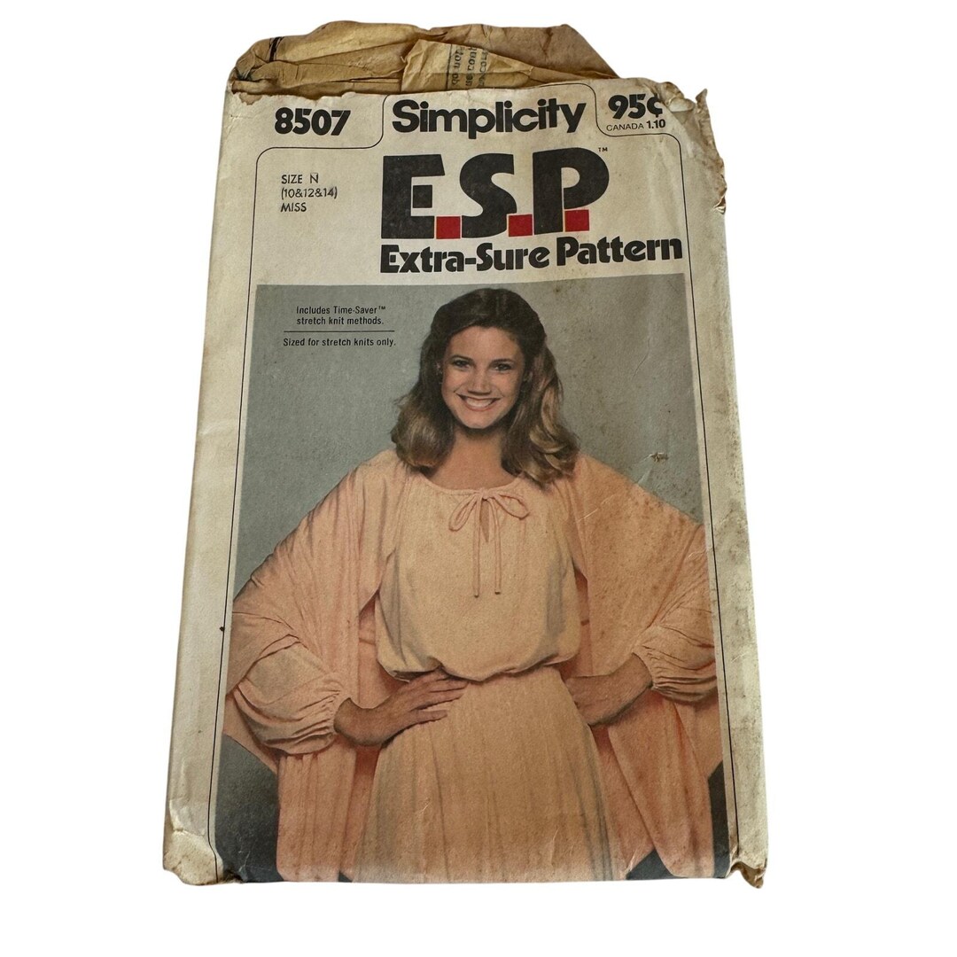 Simplicity 8507 Sewing Pattern Dress and Shawl Size 10,12,14 Miss C ...