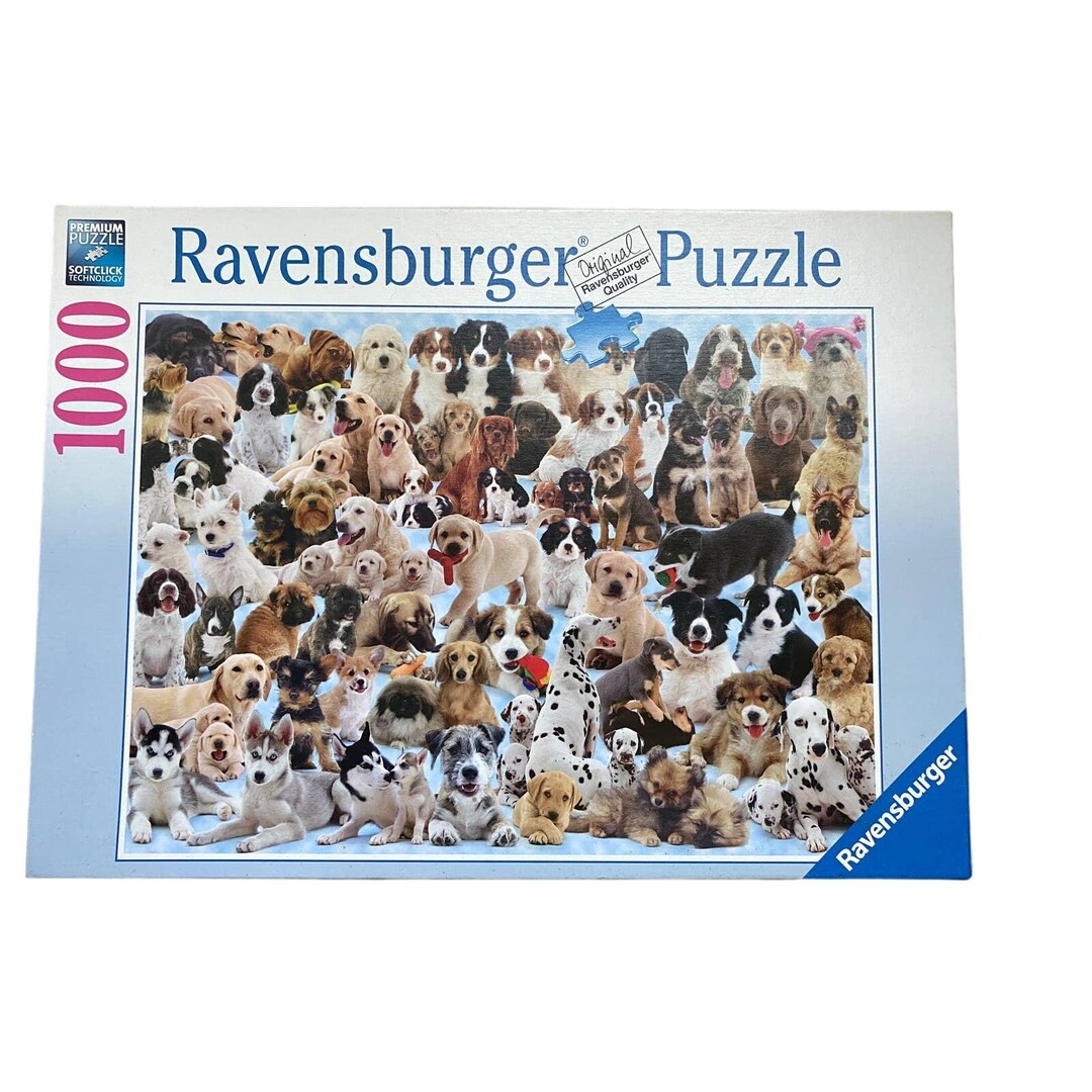 Ravensburger 1000 Piece Jigsaw Puzzle DOGS GALORE Puppies All Breeds ...