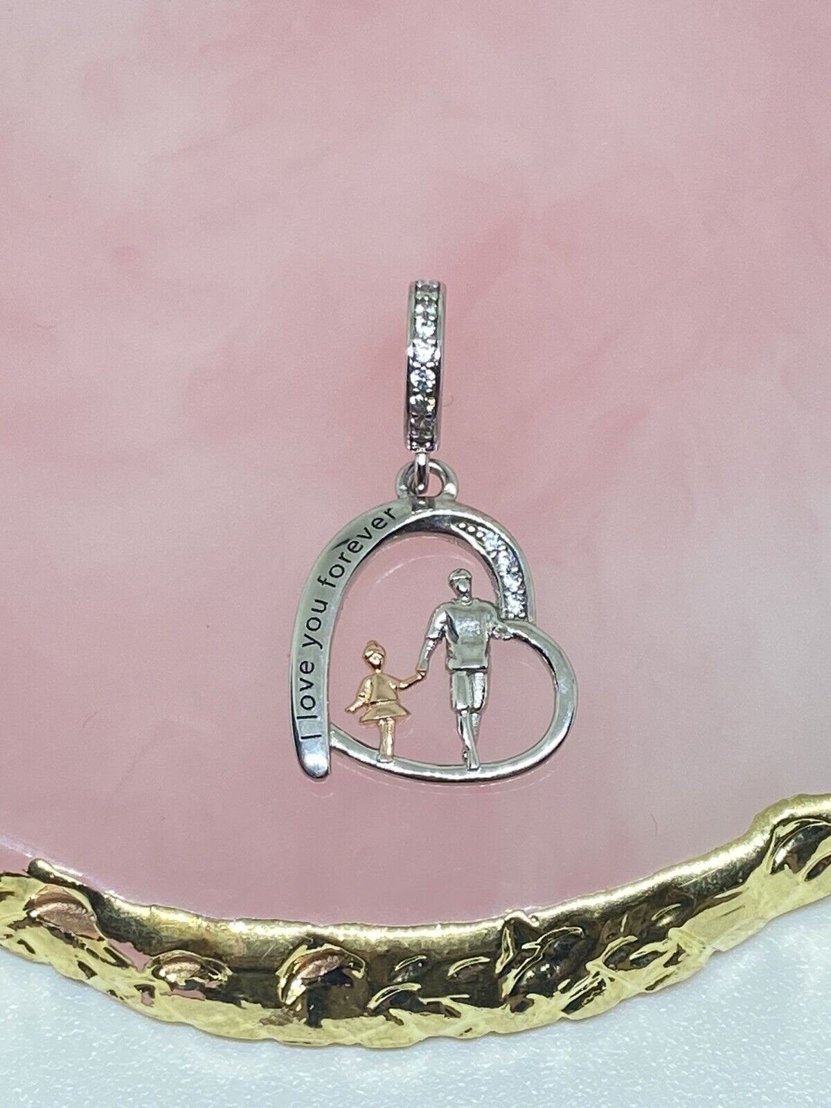Dad and Daughter Heart or Grandad / Uncle Charm 925 Sterling - Etsy