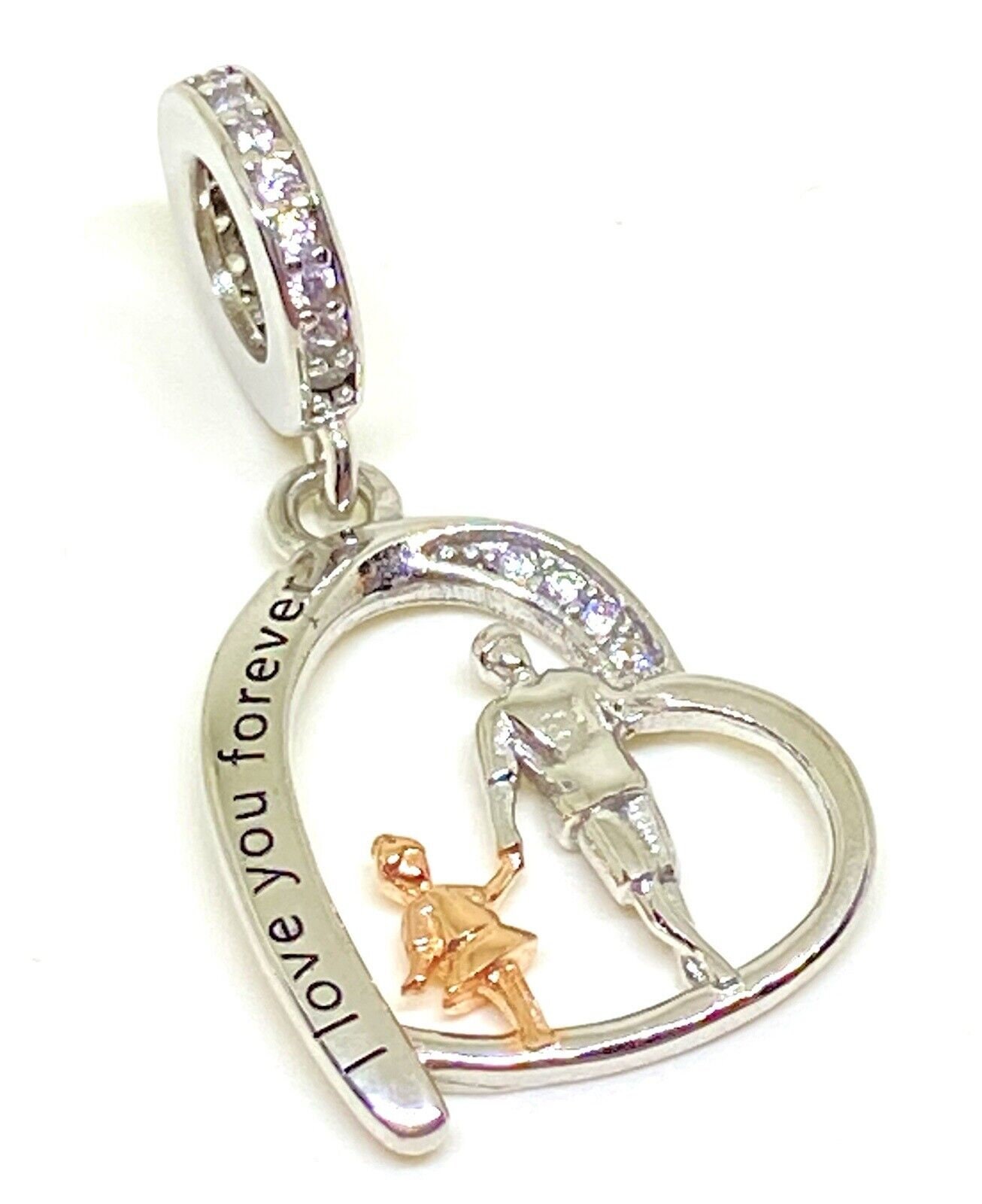 Dad and Daughter Heart or Grandad / Uncle Charm 925 Sterling - Etsy