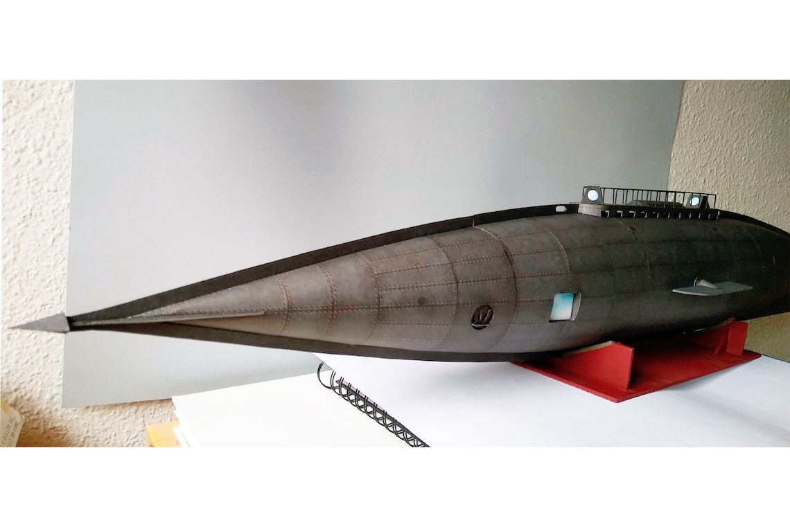 1/100 Nautilus Submarine Paper Model, Papercraft, Digital Template, PDF ...