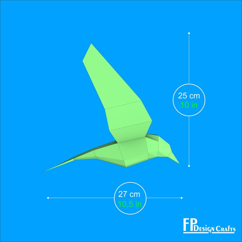 Swallows on Wall Papercraft Low Poly Birds 3D Origami Birds - Etsy