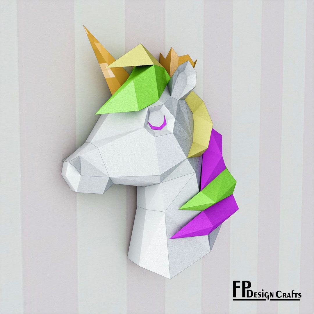 Unicorn Princess Papercraft, Paper Craft 2D Kit, DIY Gift for Daughter ...