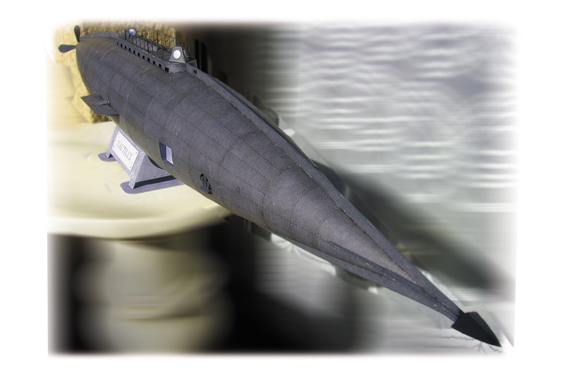 1/100 Nautilus Submarine Paper Model, Papercraft, Digital Template, PDF ...