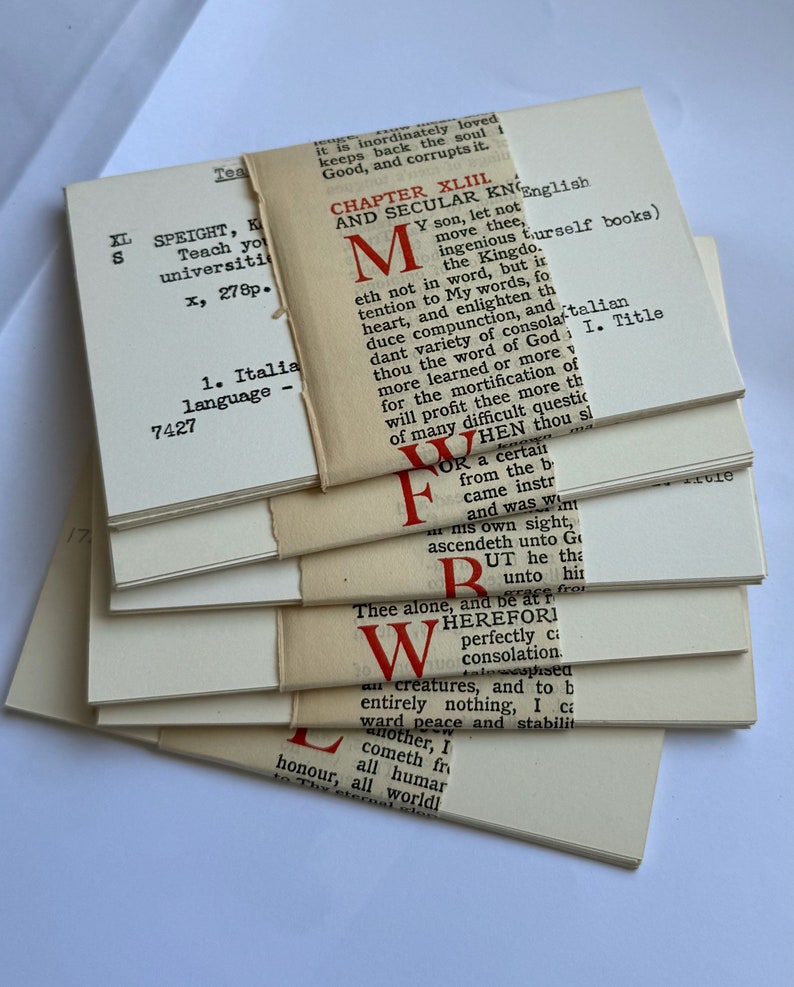 Genuine Vintage Library Catalogue Cards. - Etsy