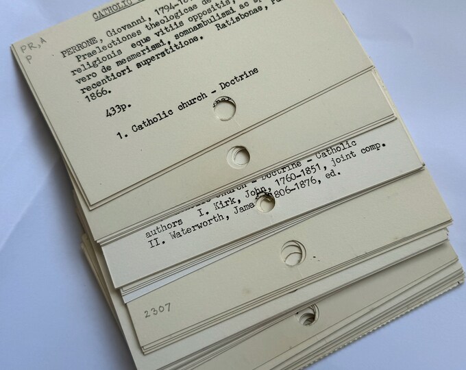 Genuine Vintage Library Catalogue Cards. - Etsy