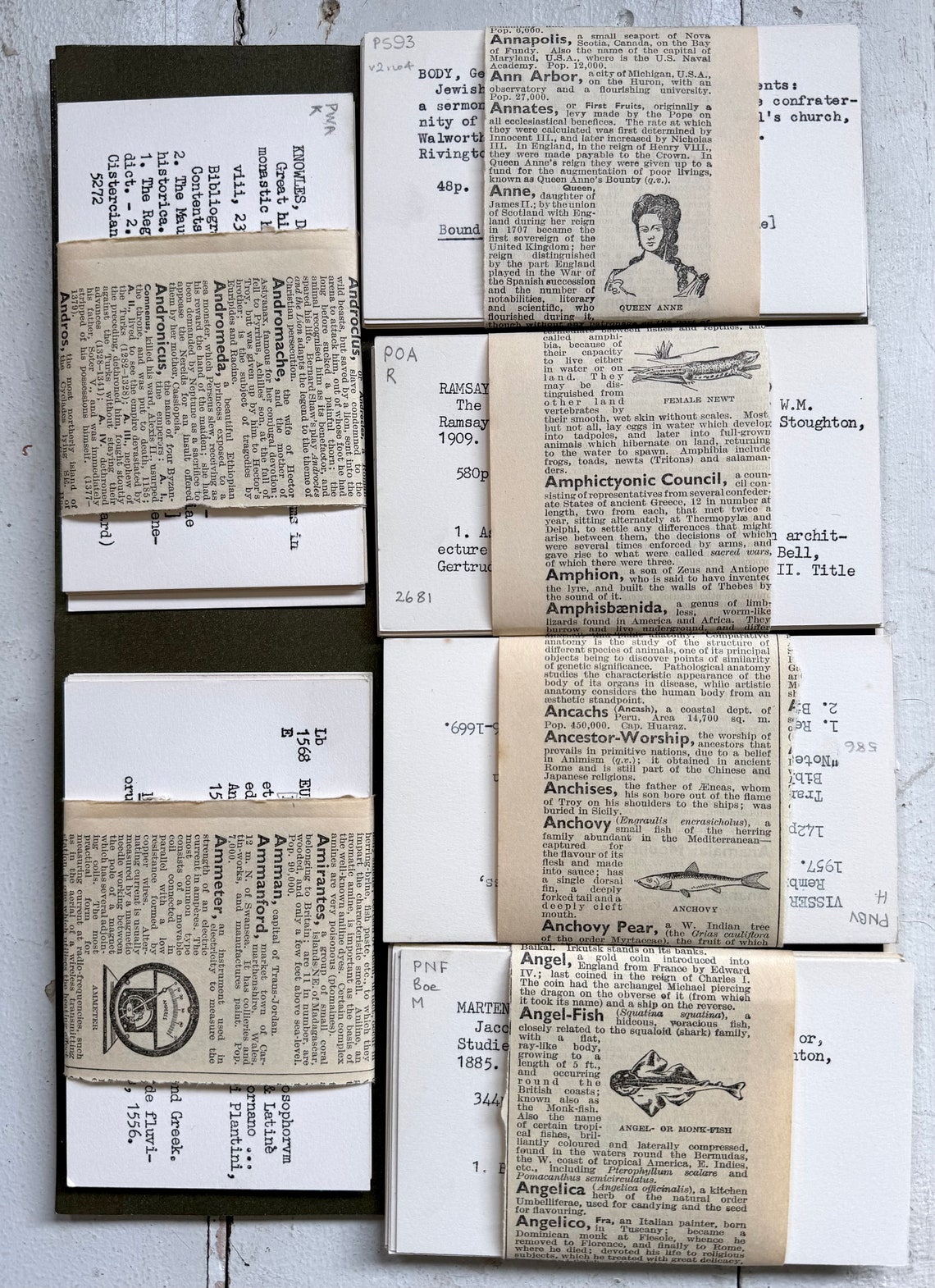 Genuine Vintage Library Catalogue Cards. - Etsy