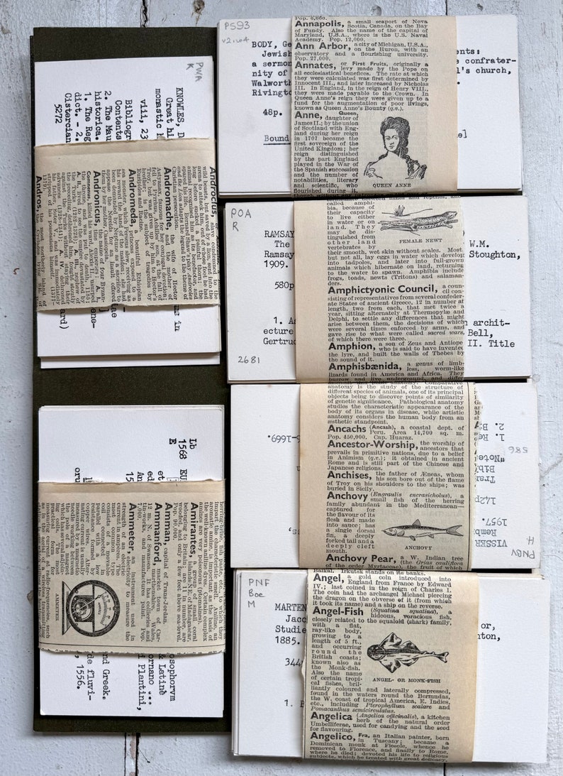 Genuine Vintage Library Catalogue Cards. - Etsy