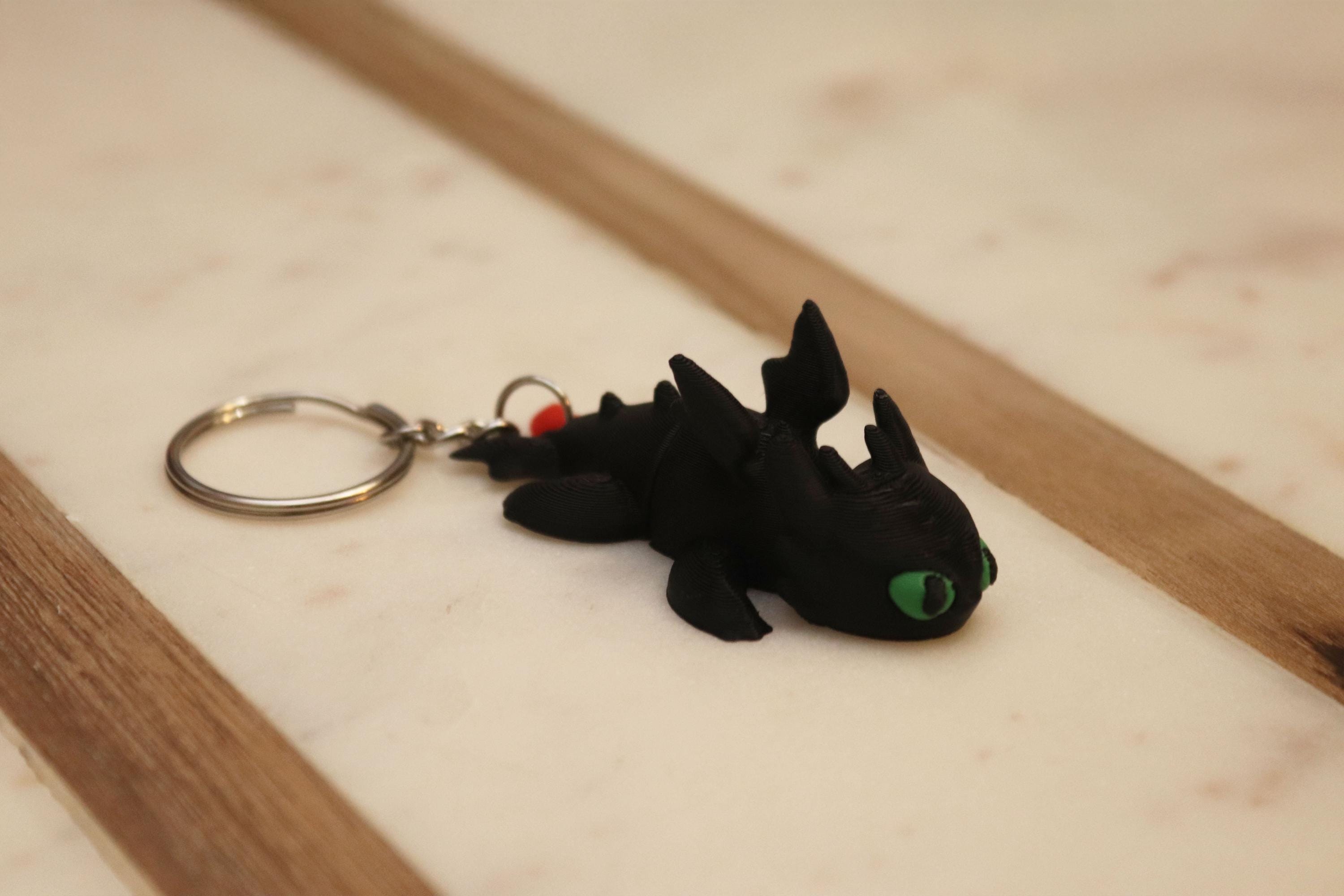 Flexi Toothless Keychain | 3D Printed Keychain | Car Key Accessory ...
