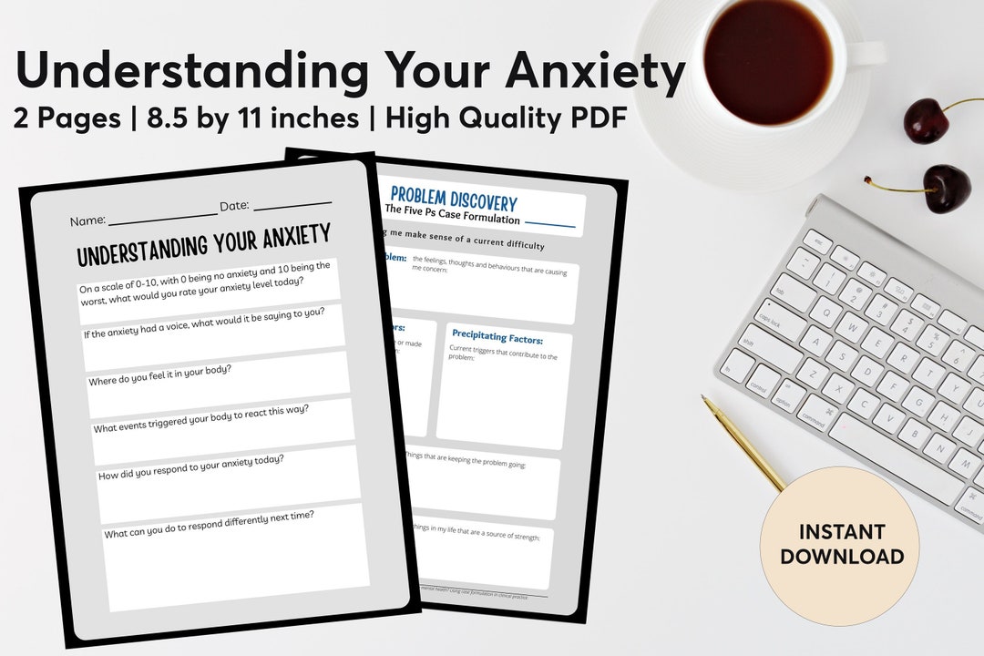 Anxiety Worksheet | Anxiety Worksheets | Therapy Office Resources ...