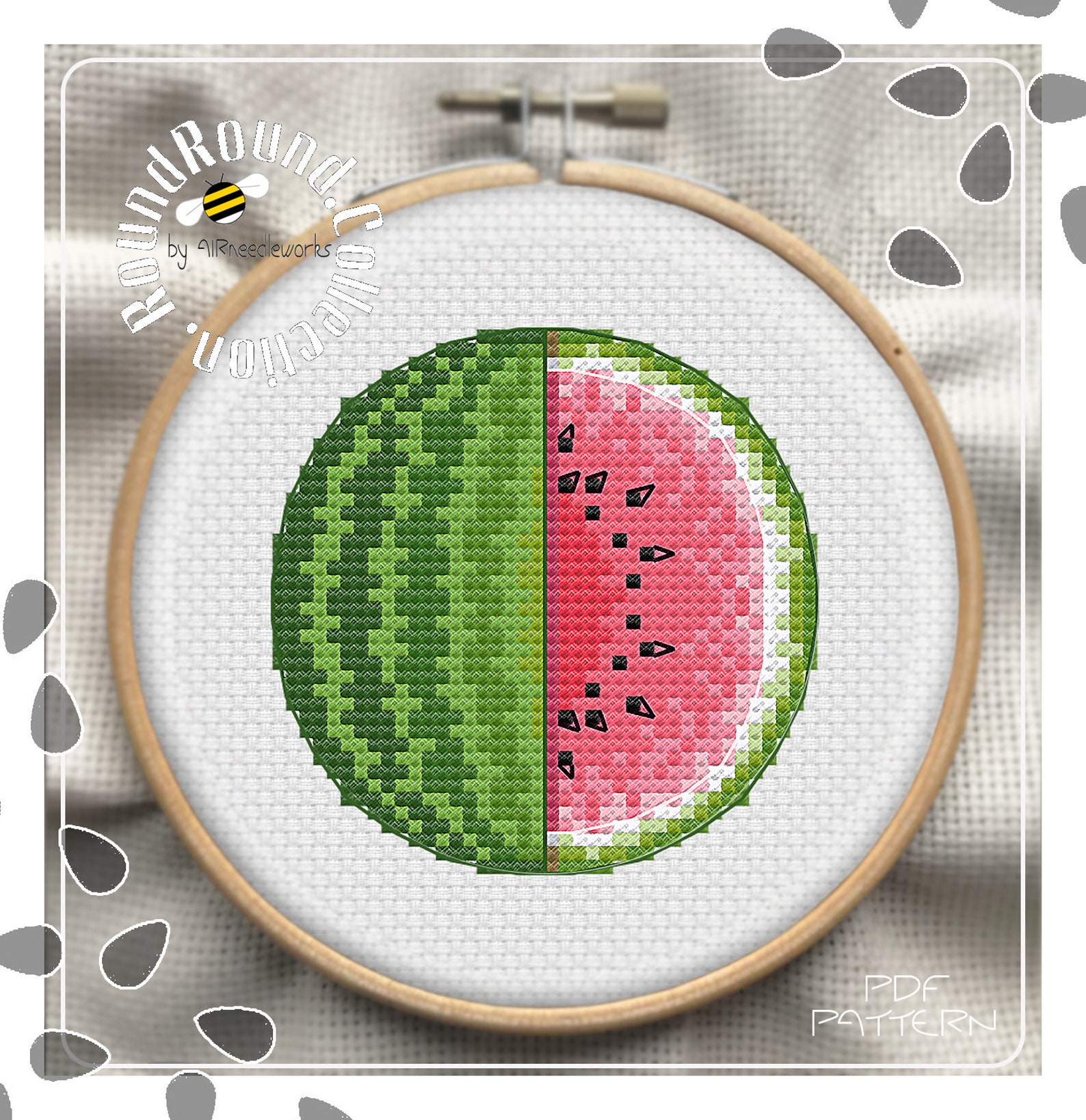 WATERMELON Cross Stitch Pattern, PDF Digital Download, Cute, Food ...