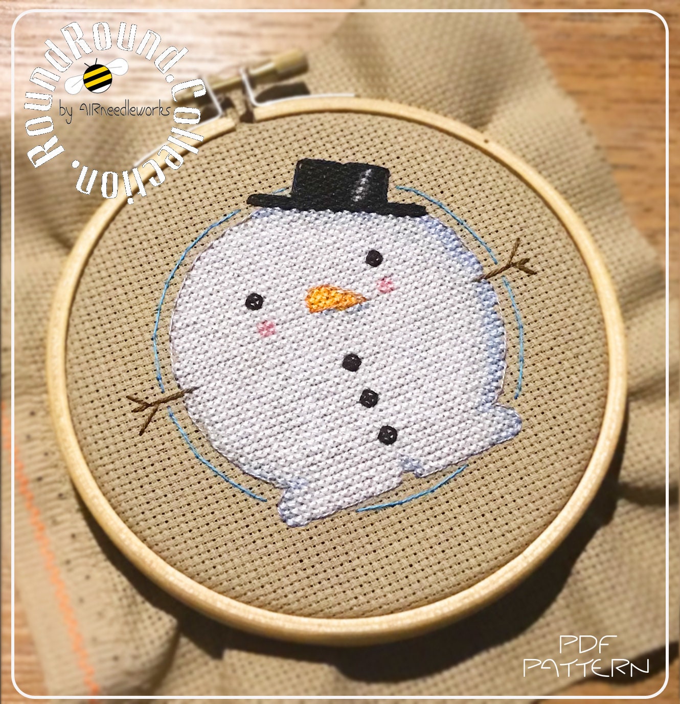 SNOWMAN Cross Stitch Pattern, PDF Digital Download, Cute, Christmas ...