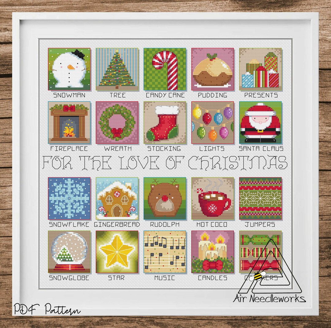 For the Love of CHRISTMAS Cross Stitch Pattern, PDF Digital Download ...
