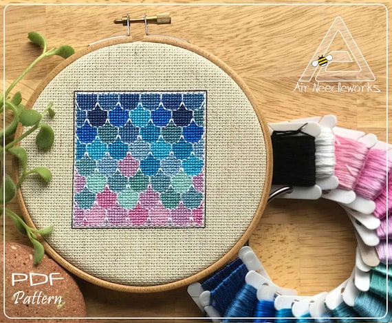 MERMAID SCALES Cross Stitch Pattern PDF Digital Download | Etsy