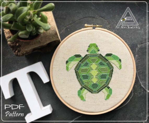 TURTLE Cross Stitch Pattern PDF Digital Download Ocean | Etsy