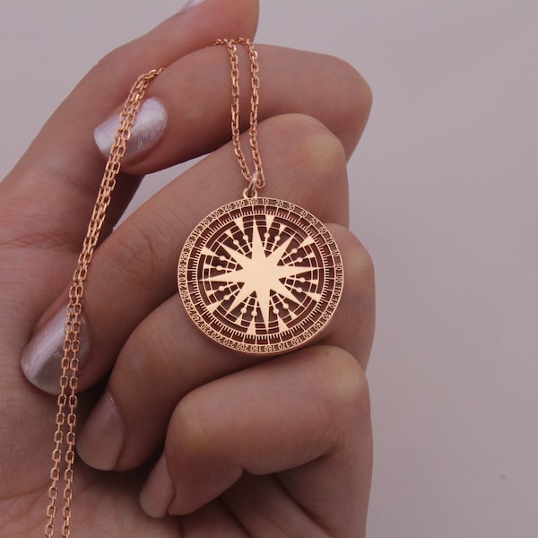 Compass Rose Pendant - Etsy