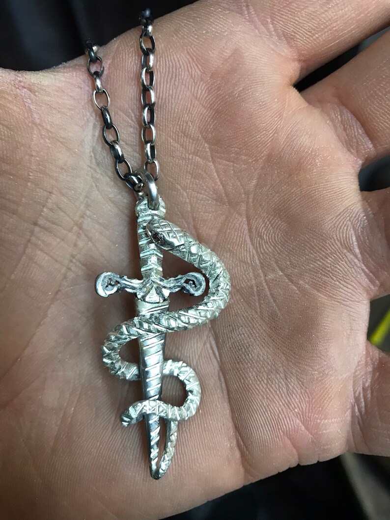 Handmade-silver-snake-necklace-snake Necklace-authentic - Etsy