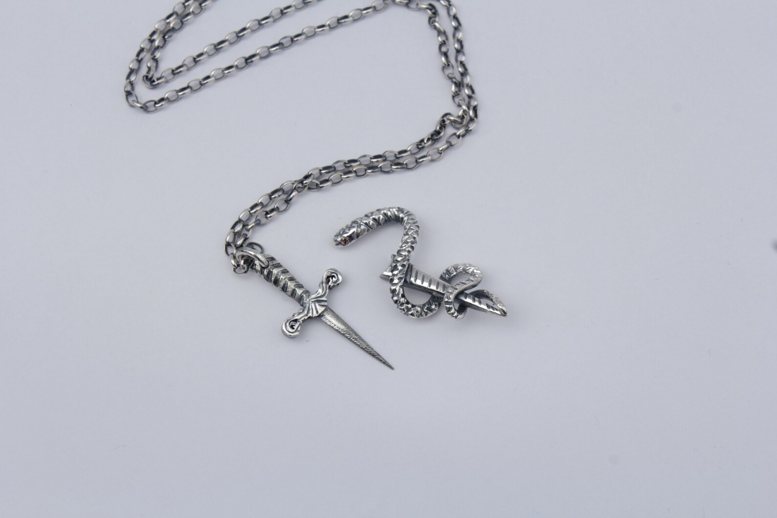 Handmade-silver-snake-necklace-snake Necklace-authentic - Etsy