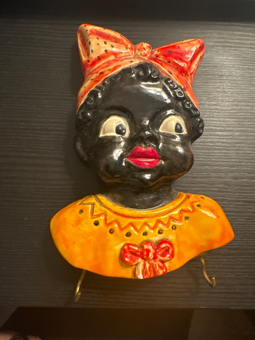 Vintage Black Americana Little Girl Mammy Red Bow Walk Plaque - Etsy