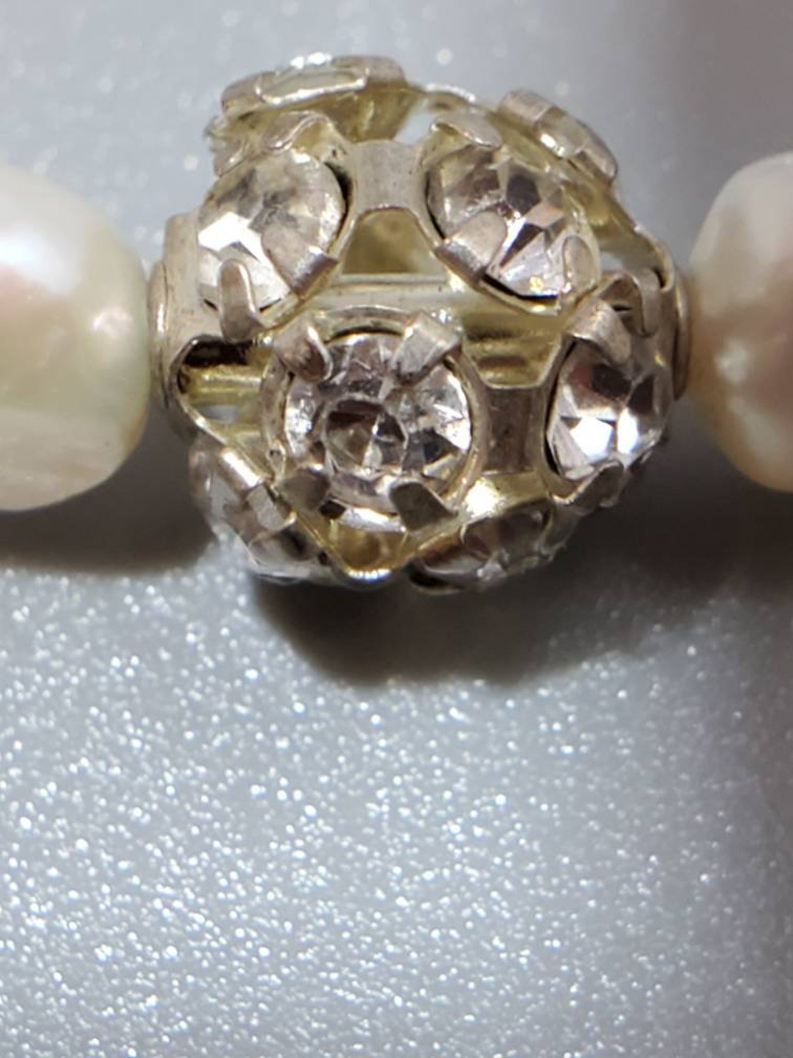 Pearls and Flash - Fresh Water Pearls and Rhinestone Rondelles - Etsy