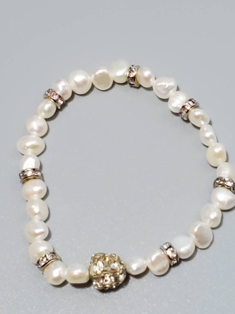 Pearls and Flash - Fresh Water Pearls and Rhinestone Rondelles - Etsy