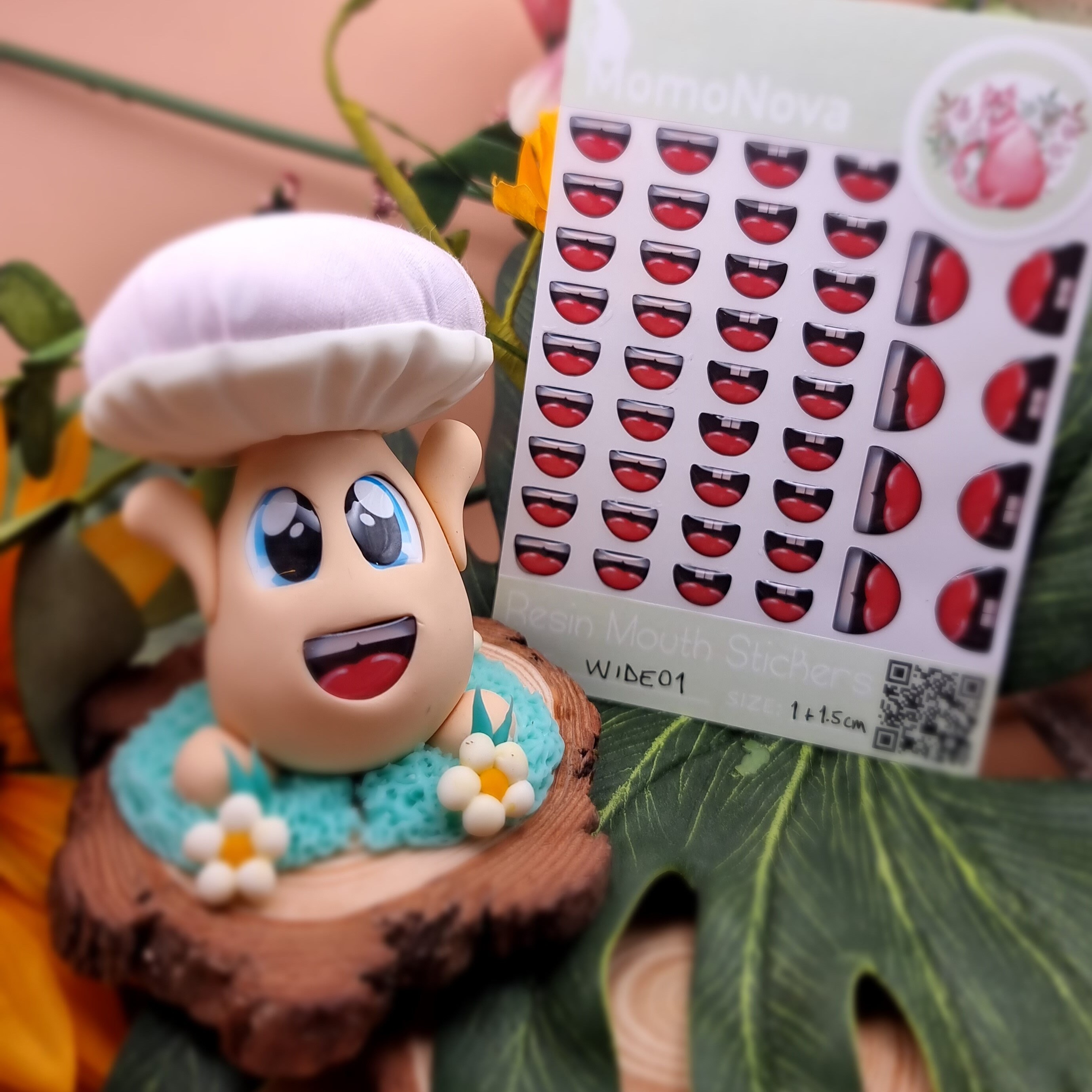 Mouth 3D Smile Sticker resin - Etsy