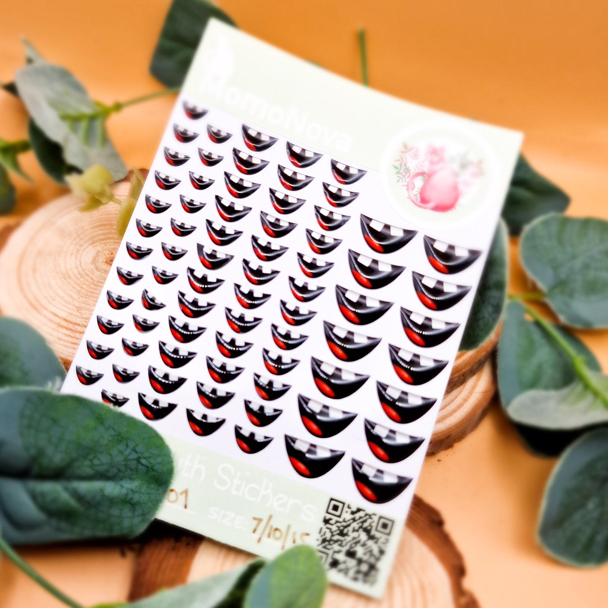 Mouth 3D Smile Sticker resin TOOTHY01 - Etsy