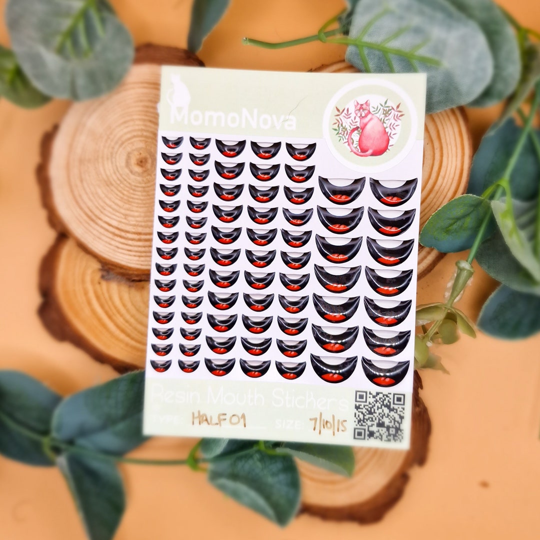 Mouth 3D Smile Sticker (resin) - HALF01 - Etsy