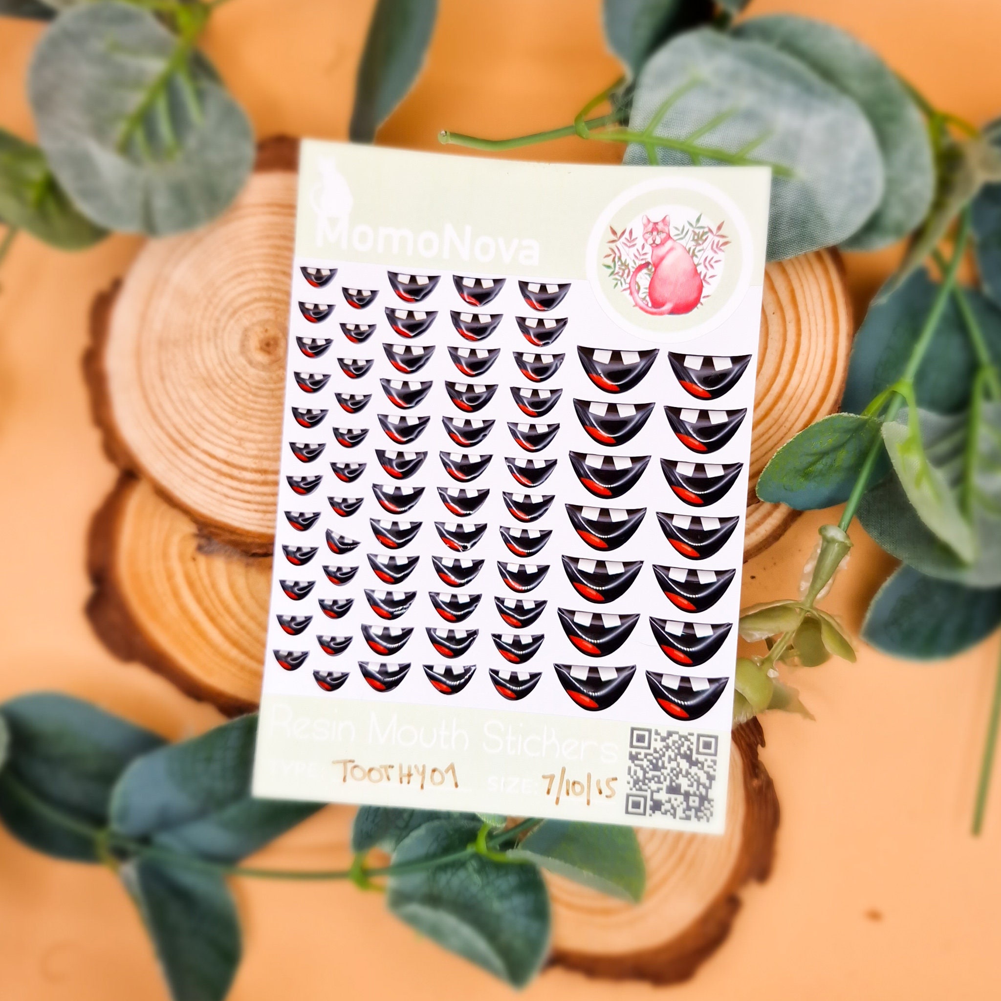 Mouth 3D Smile Sticker resin TOOTHY01 - Etsy