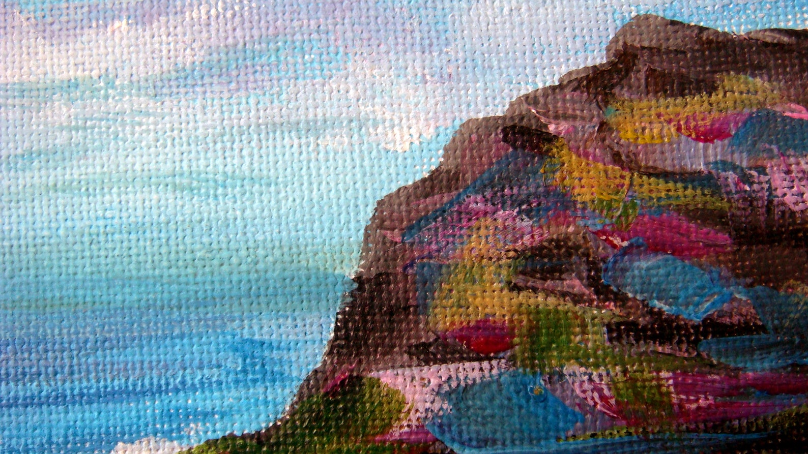 Coast Painting Seascape Original Art Tropical Beach Wall - Etsy