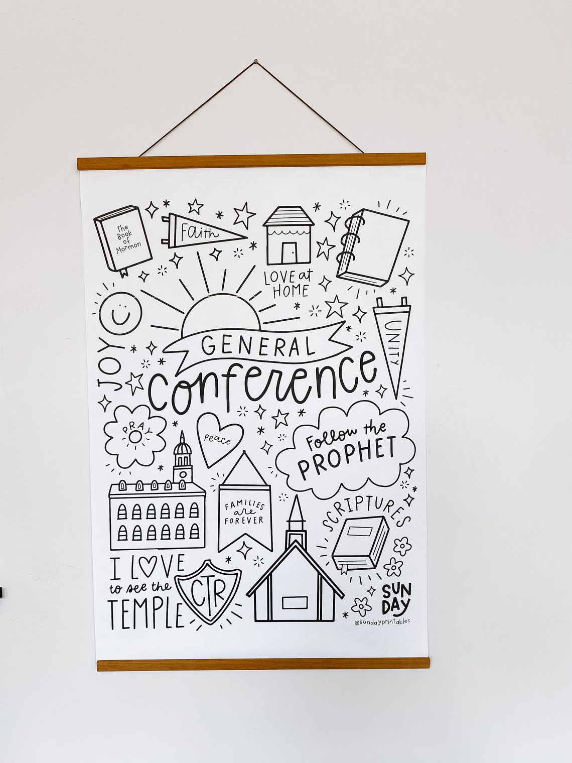 Giant General Conference Coloring Poster General Conference - Etsy