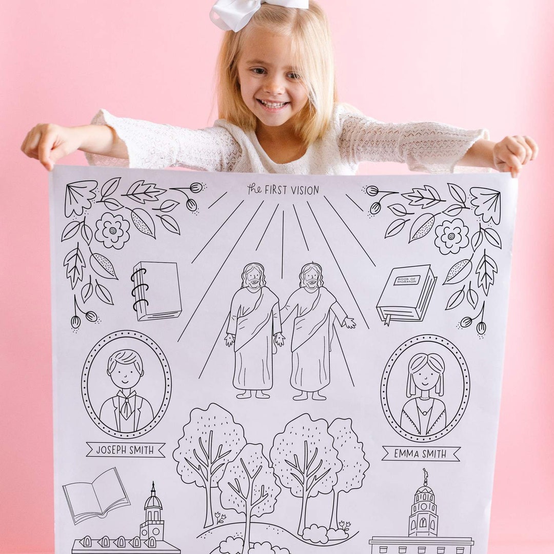 Giant General Conference Coloring Poster Restoration Coloring Page - Etsy