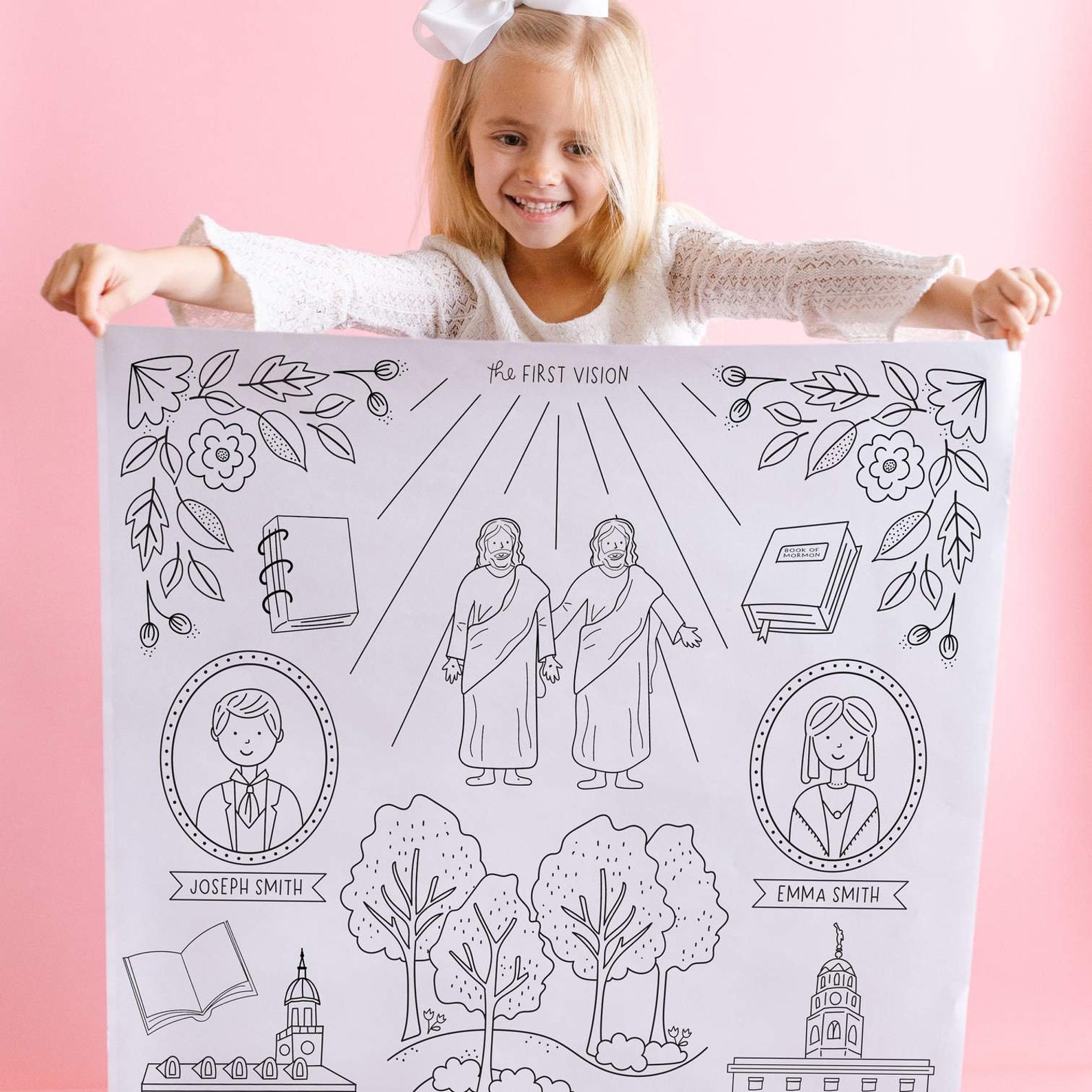 Giant General Conference Coloring Poster - Restoration Coloring Page - Etsy