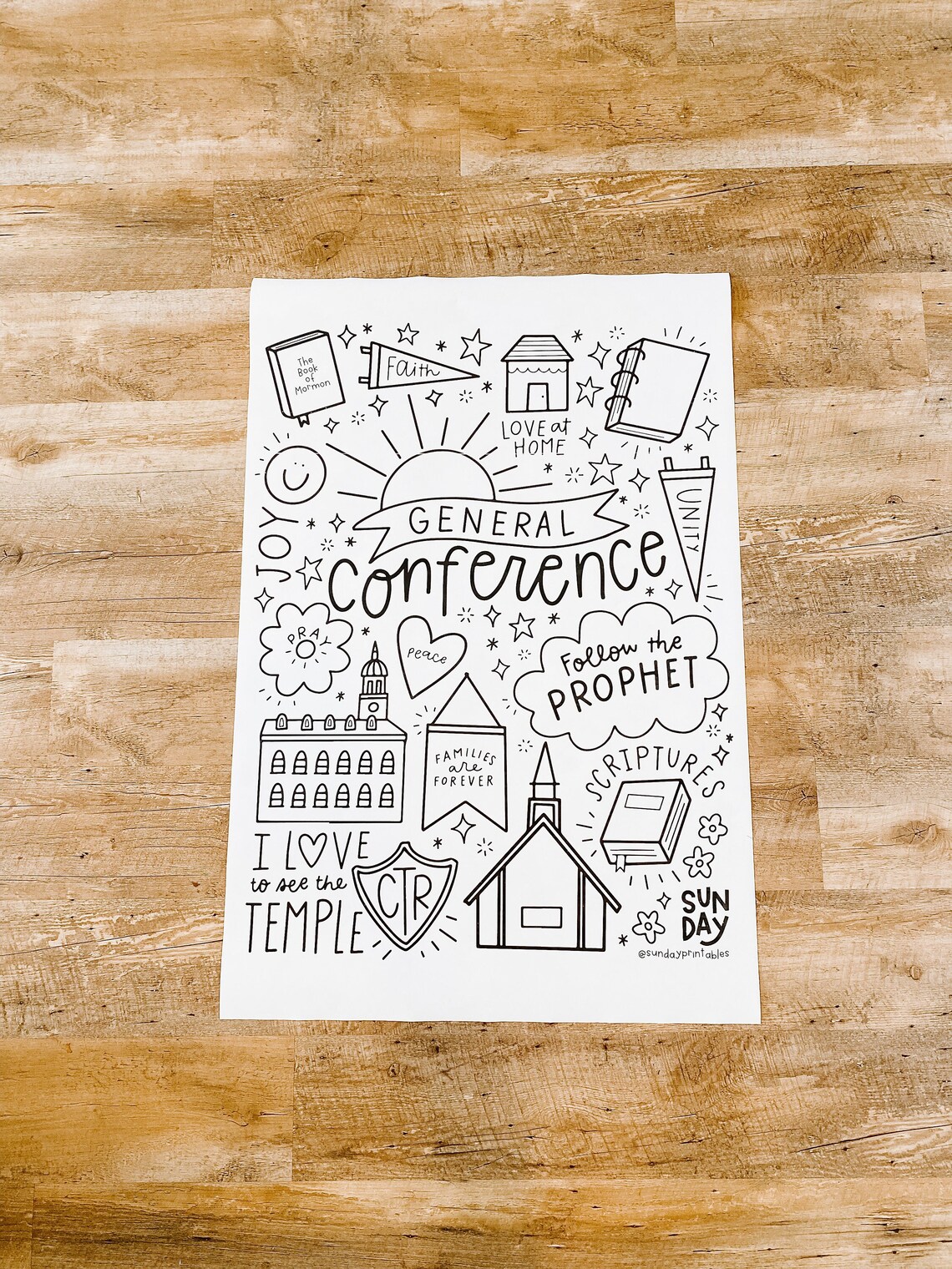 General Conference Activity for Kids - Coloring Page Printable - Etsy