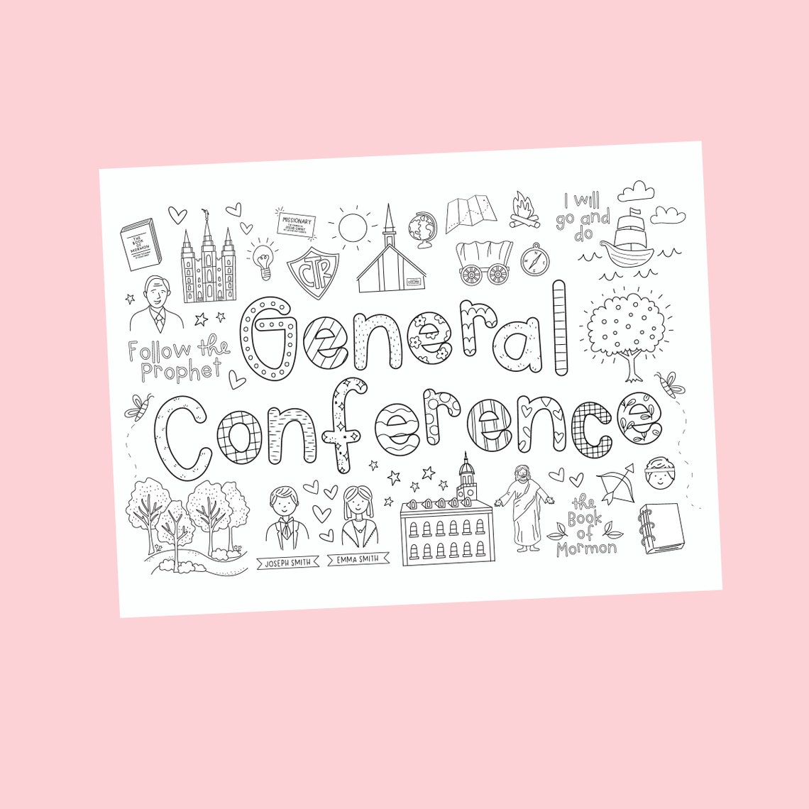 General Conference Coloring Poster by Alexa Zurcher | Etsy