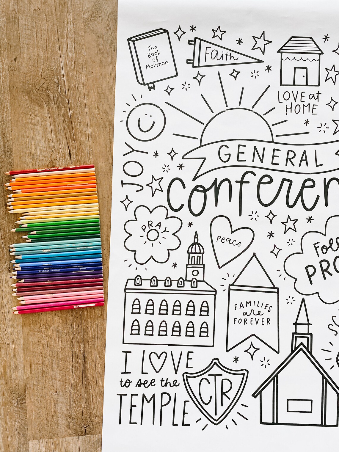 General Conference Activity for Kids Coloring Page Printable - Etsy