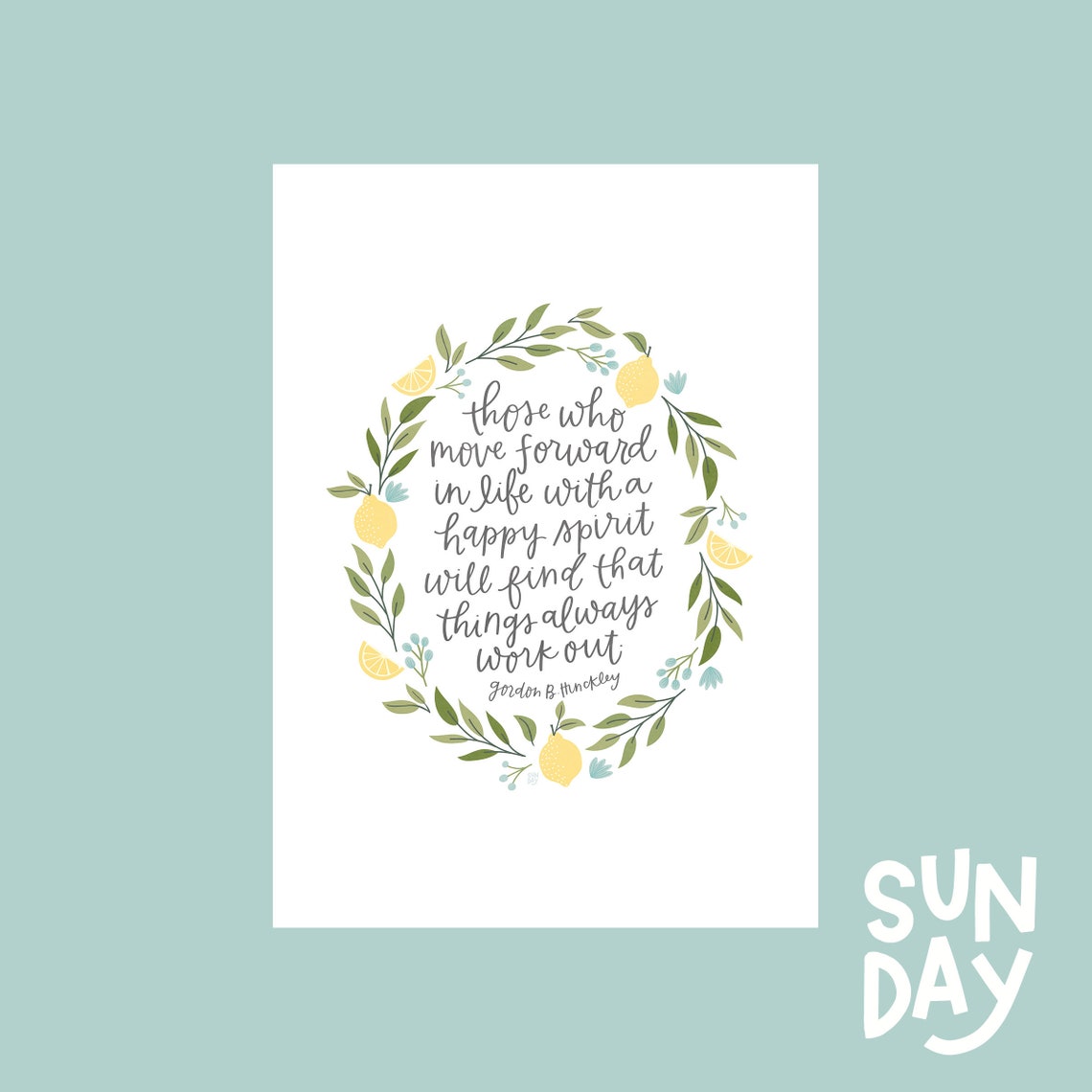 Things Will Work Out Art Print Gordon B. Hinckley Quote - Etsy