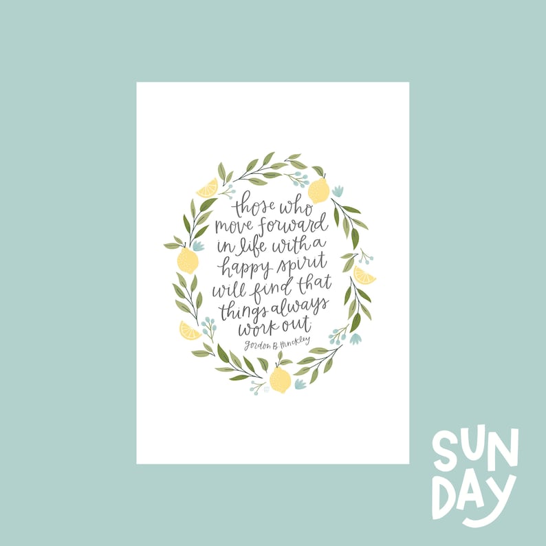 Things Will Work Out Art Print Gordon B. Hinckley Quote - Etsy