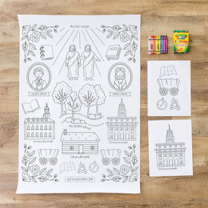 Giant General Conference Coloring Poster - Restoration Coloring Page - Etsy