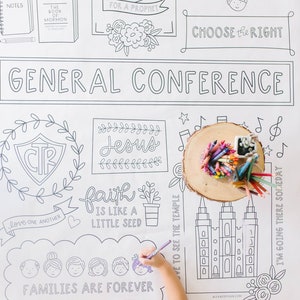 General Conference Coloring Poster - Etsy
