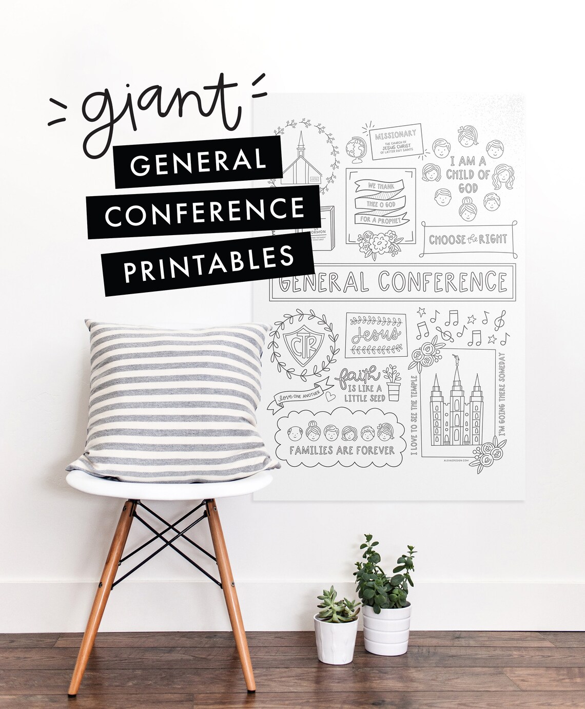 General Conference Coloring Poster - Etsy